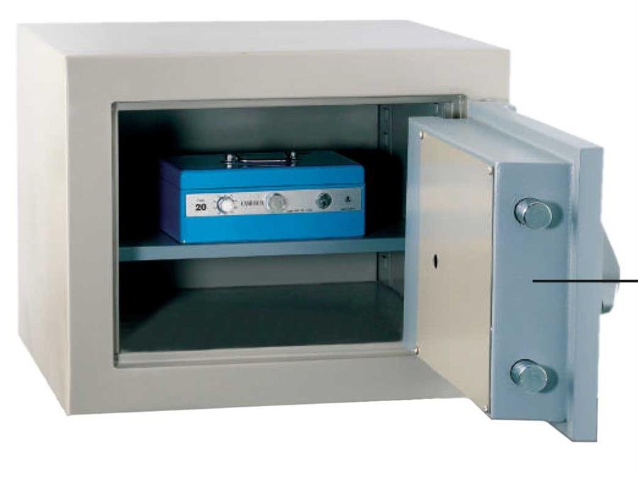 Sterling Steel Safe Box (Grey) with Key Lock and Combination Lock [920 ...