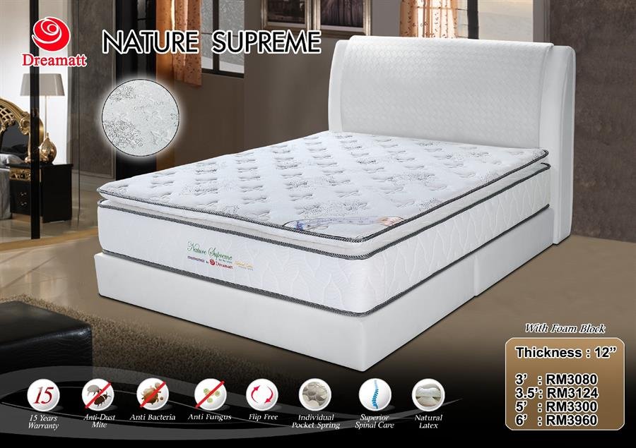 DREAMATT 12" NATURE SUPREME Mattress | Building Materials Online