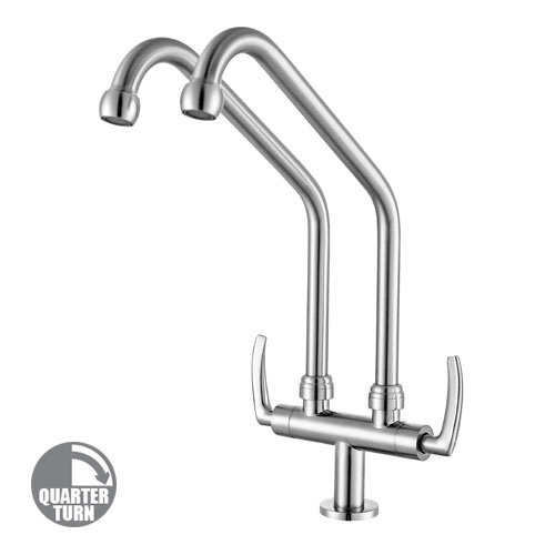 Aimer Double Spout Kitchen Pillar Sink Tap AMFC 1960A | Building ...
