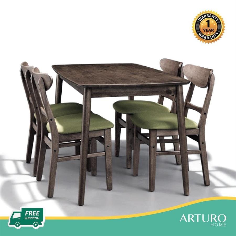Arturo Lucia Dining Table + 4 Sila Dining Room Set | Building Materials ...