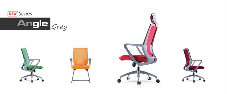 Office Chair Angle 3 High Back (Bright Red) | Building Materials Online