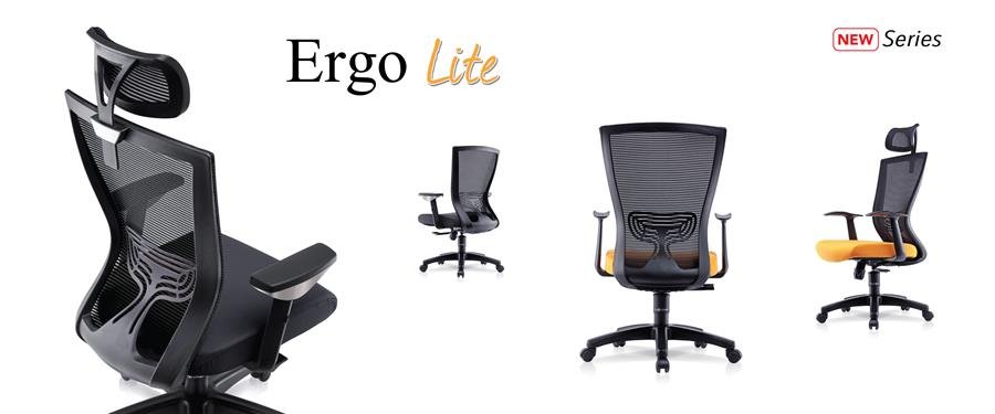 Office Chair ERGO-LITE 2 High Back (Black) | Building Materials Online