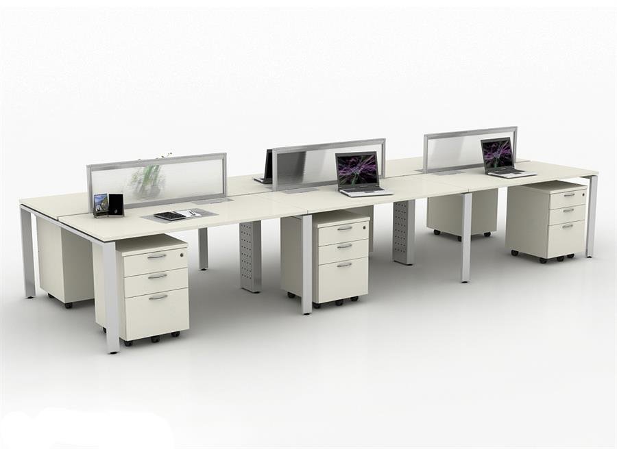 Office Desk/workspace Cluster of 6 | Building Materials Online