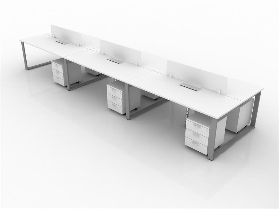 Office Desk/workspace Cluster of 6 | Building Materials Online