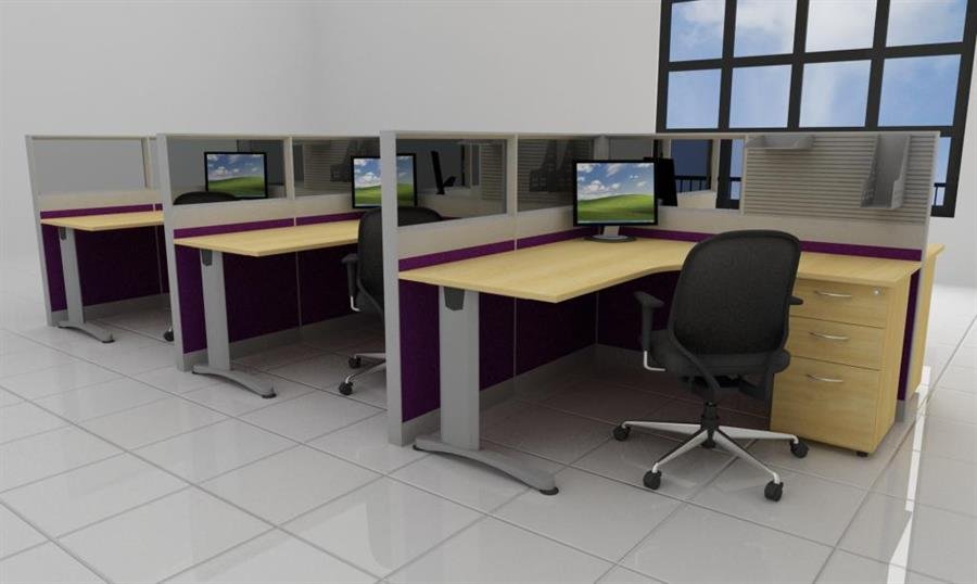 Office Desk/workspace Cluster of 6 | Building Materials Online