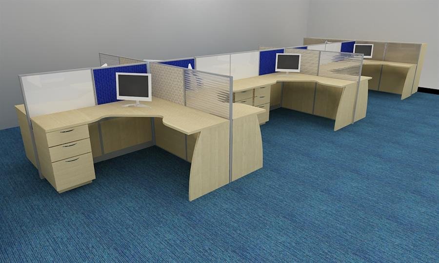 Office Desk/workspace Cluster of 10 | Building Materials Online