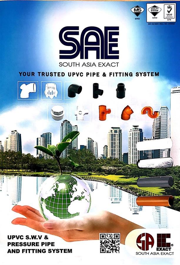 SAE South Asia Extact UPVC S.W.V Pressure Pipe & Fitting System ...