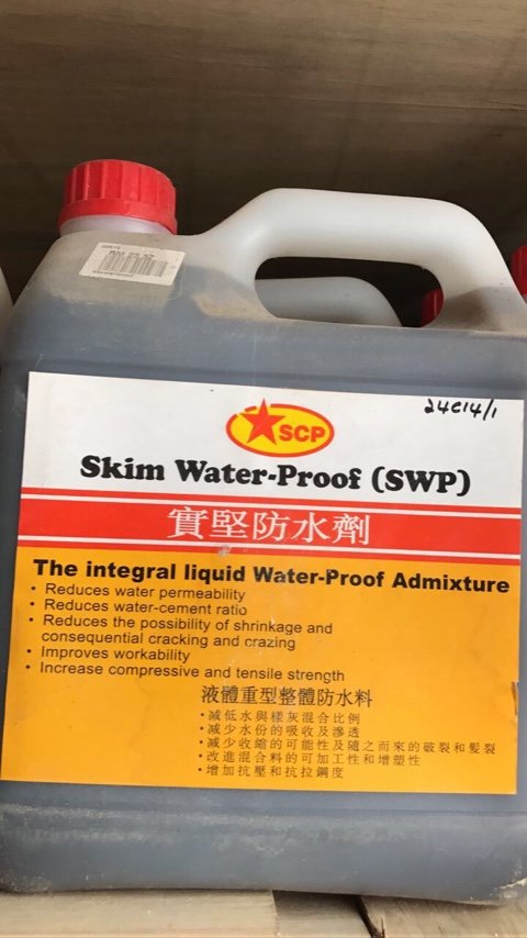 SCP Skim Water Proof (SWP) The Integral Liquid Water Proof Admixture ...