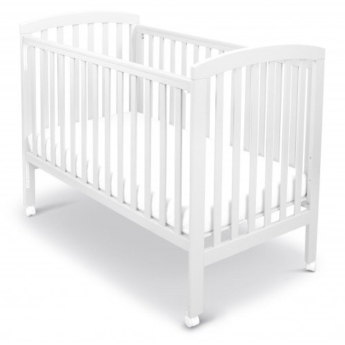 COMFYBABY solid wood drop sided baby cot with adjustable level- white ...