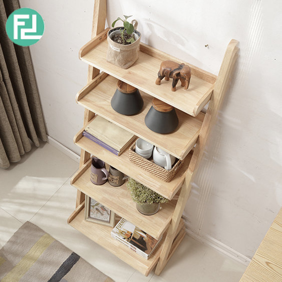 POLO full solid wood 5 tier wall rack-natural | Building Materials Online