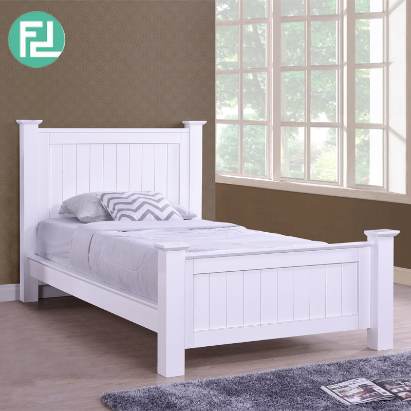 LERWICK solid wood painted super single size bedframe-white | Building ...