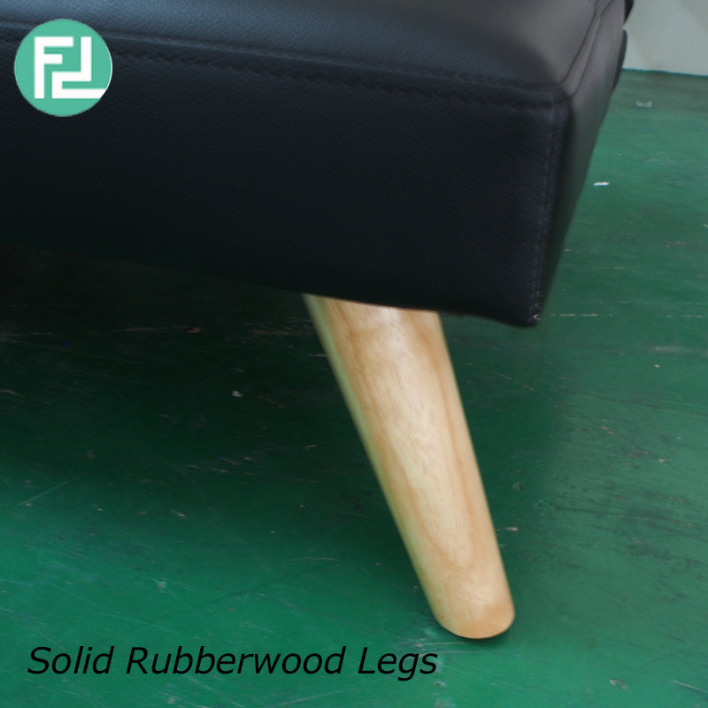 JAMIE 3 seater PVC sofa bed-black | Building Materials Online