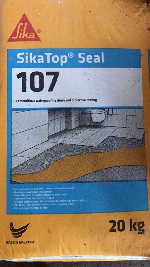 Sika Top Seal 107 Cementitious Waterproofing Slurry And Protective ...