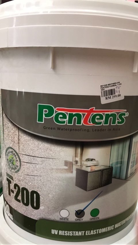 Pentens T-200 UV Resistant Elastomeric Waterproofing | Building ...