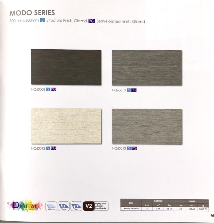 White Horse Modo Series Porcelain Stone Tiles 300x600mm Structure ...