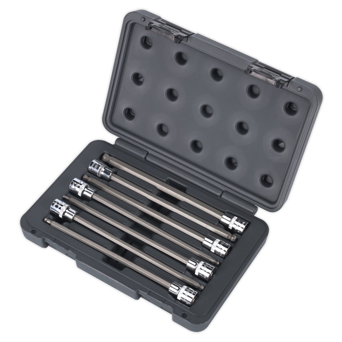 Ball-End Hex Socket Bit Set 7pc 3/8"Sq Drive 200mm | Building Materials Online