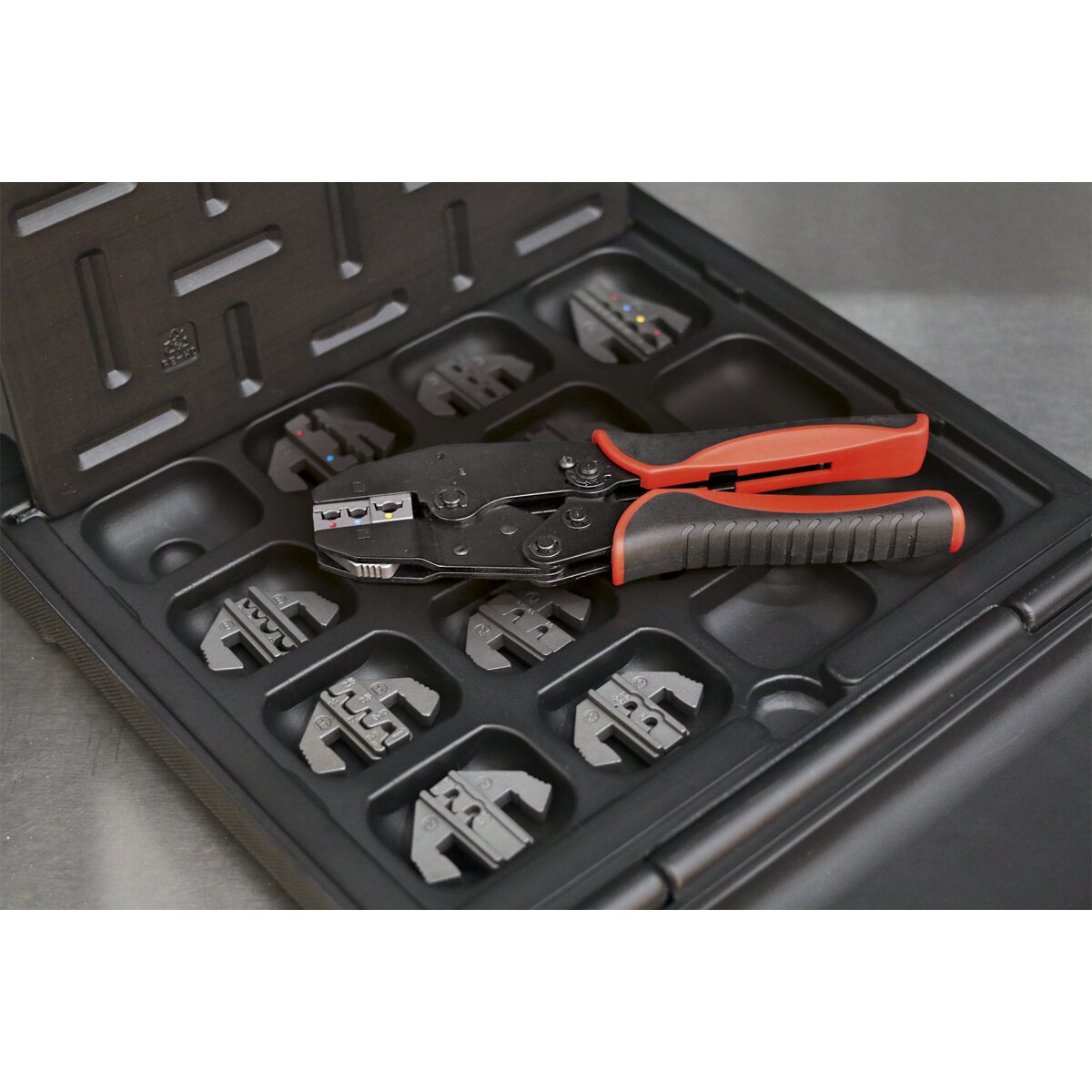 Ratchet Crimping Tool with Jaws and Storage Case | Building Materials ...