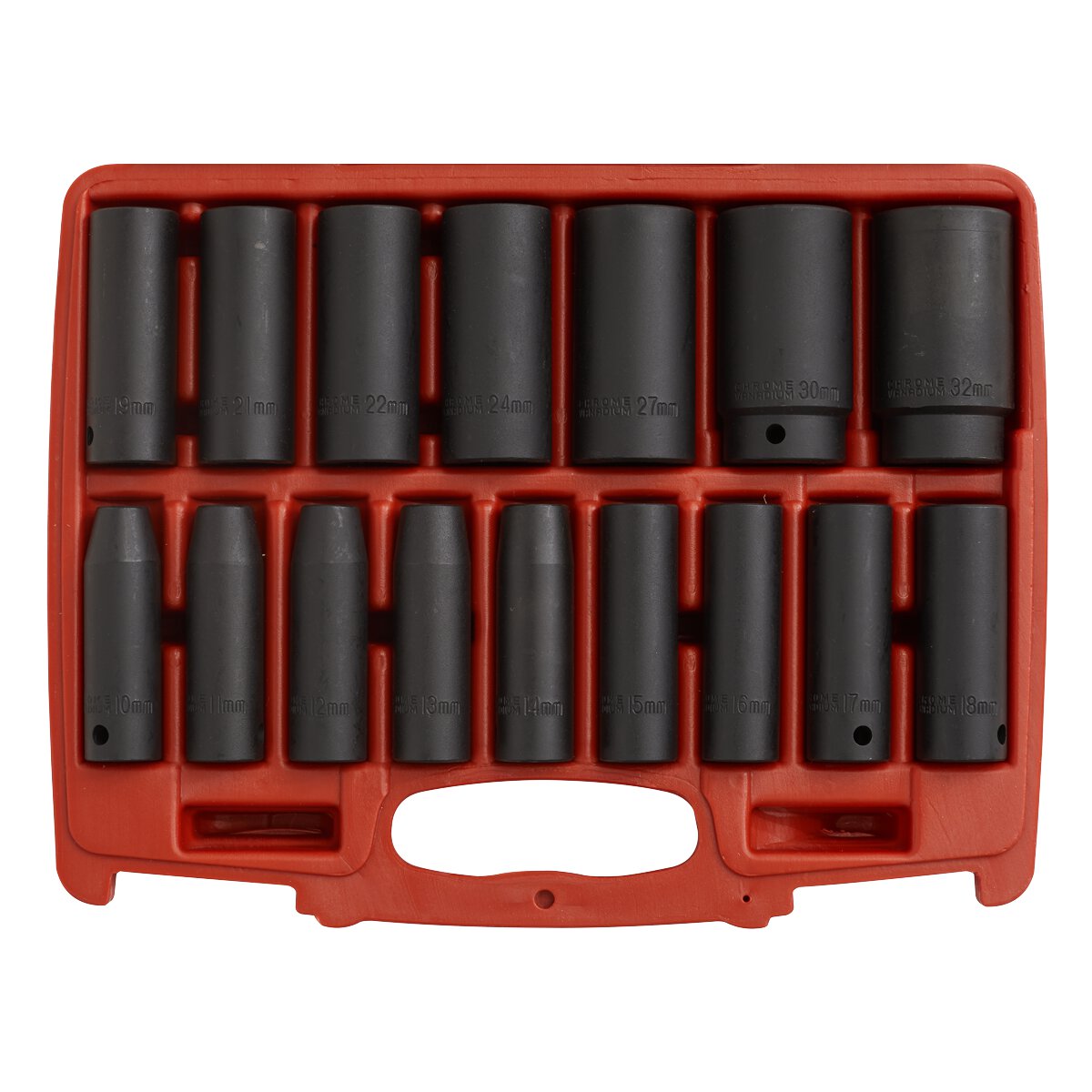 Impact Socket Set 16pc 1/2"Sq Drive Deep Metric | Building Materials Online