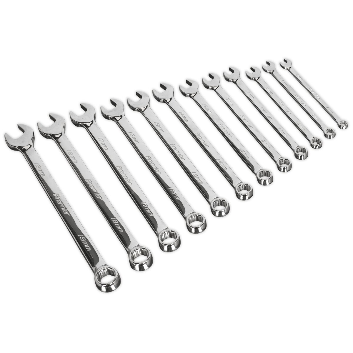 Combination Spanner Set 12pc Lock-On™ 6pt - Metric | Building Materials Online