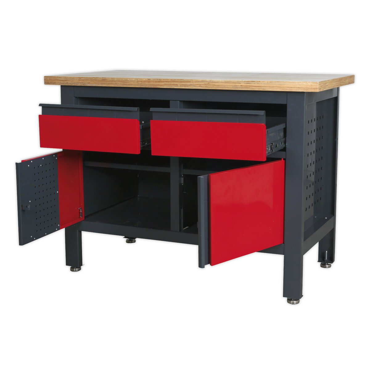 Workstation with 2 Drawers & 2 Cupboards | Building Materials Online