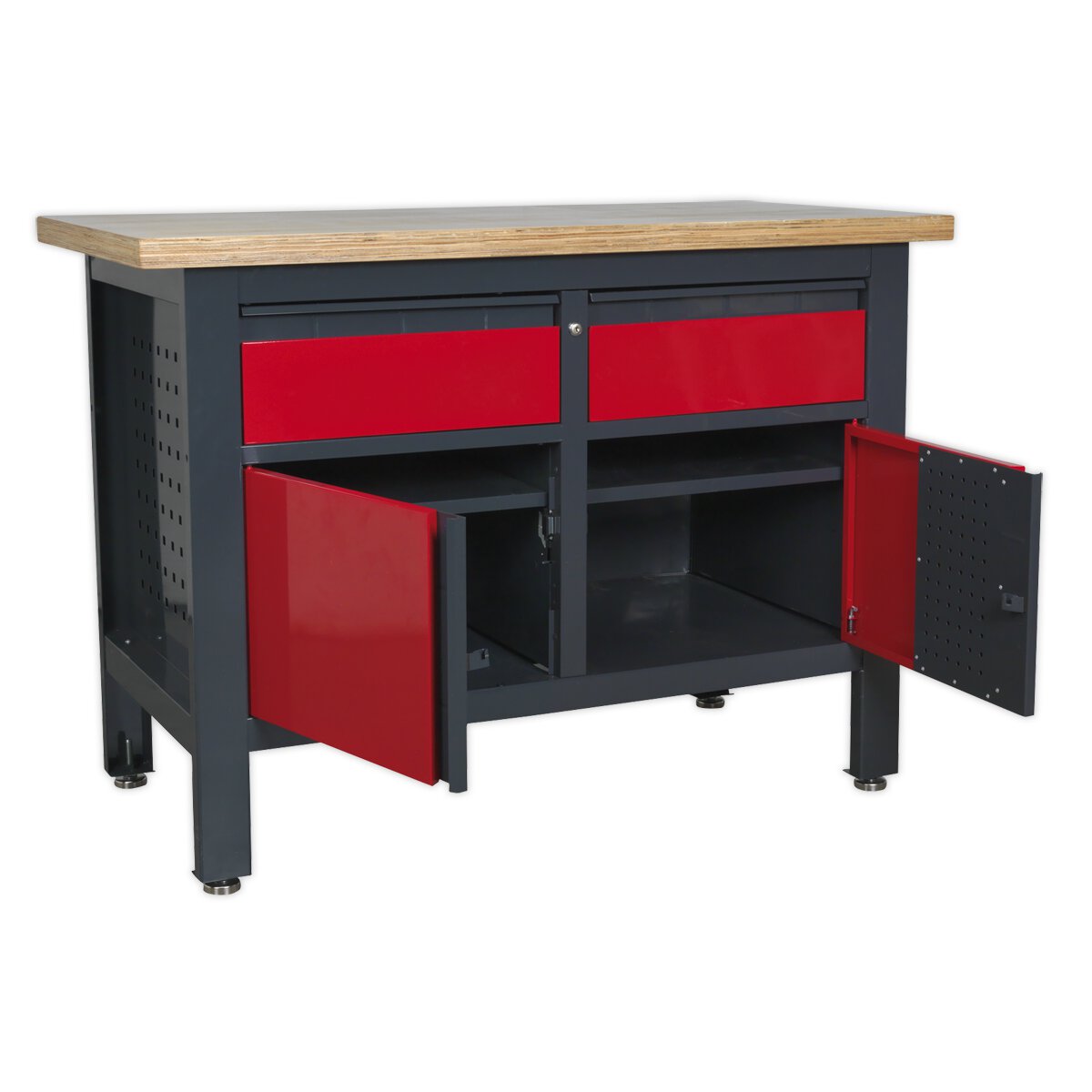 Workstation with 2 Drawers & 2 Cupboards | Building Materials Online