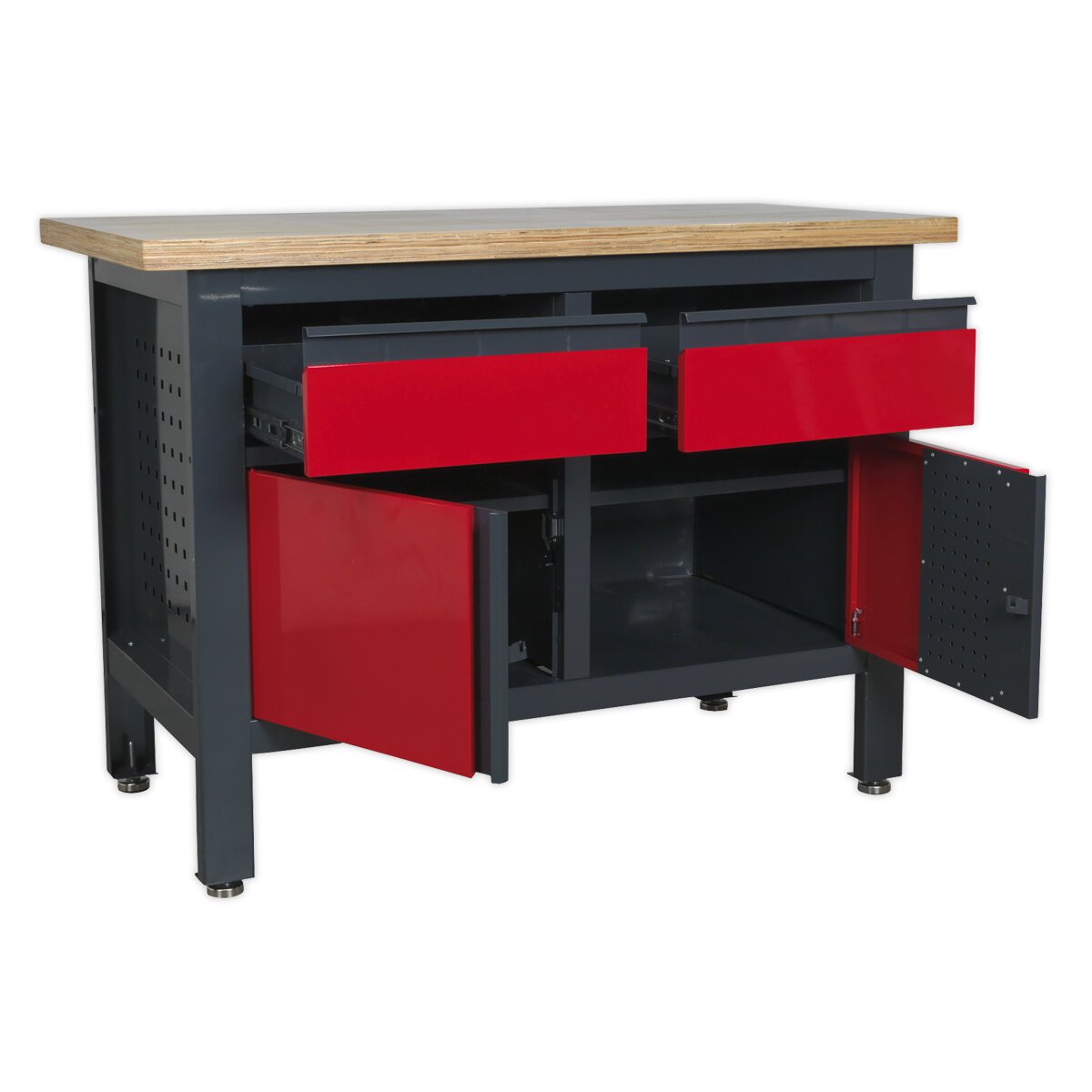 Workstation with 2 Drawers & 2 Cupboards | Building Materials Online