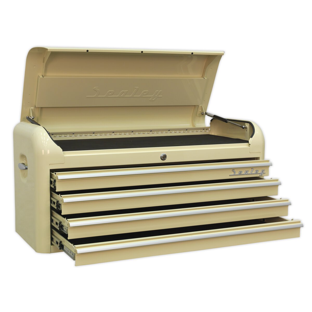 Topchest 4 Drawer Wide Retro Style - Cream | Building Materials Online
