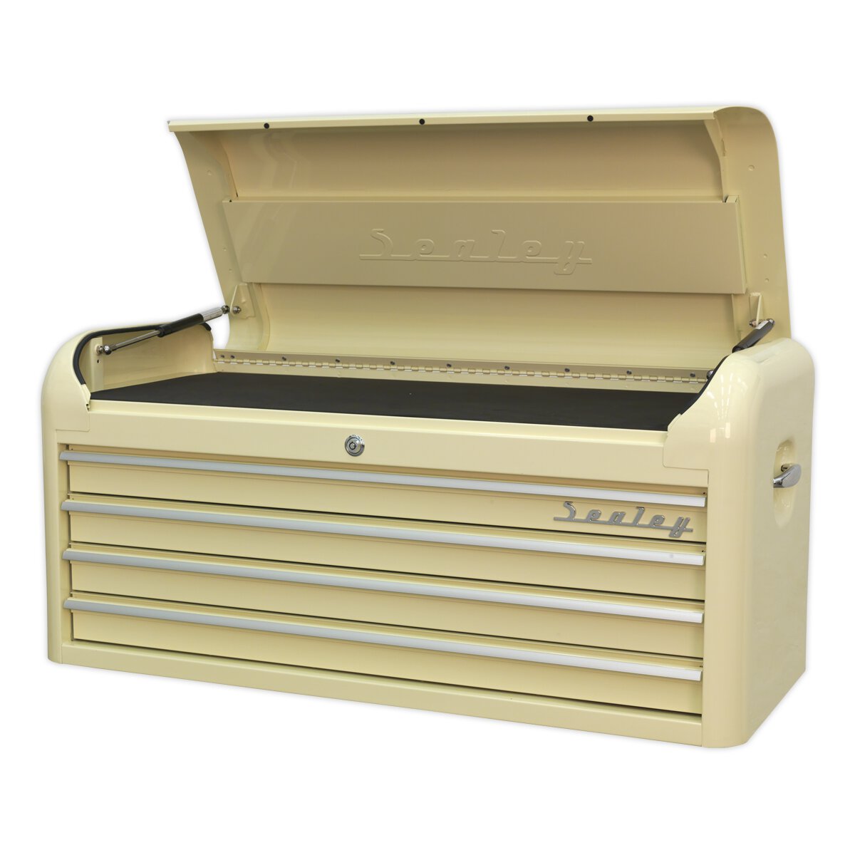 Topchest 4 Drawer Wide Retro Style - Cream | Building Materials Online