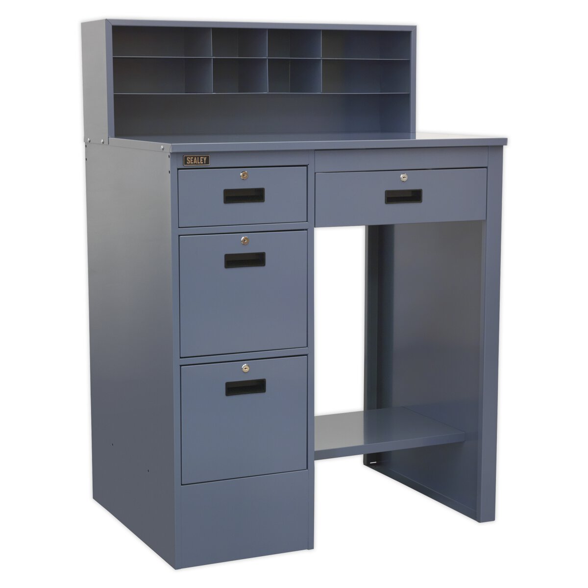 Industrial Workstation 4 Drawer - Grey | Building Materials Online