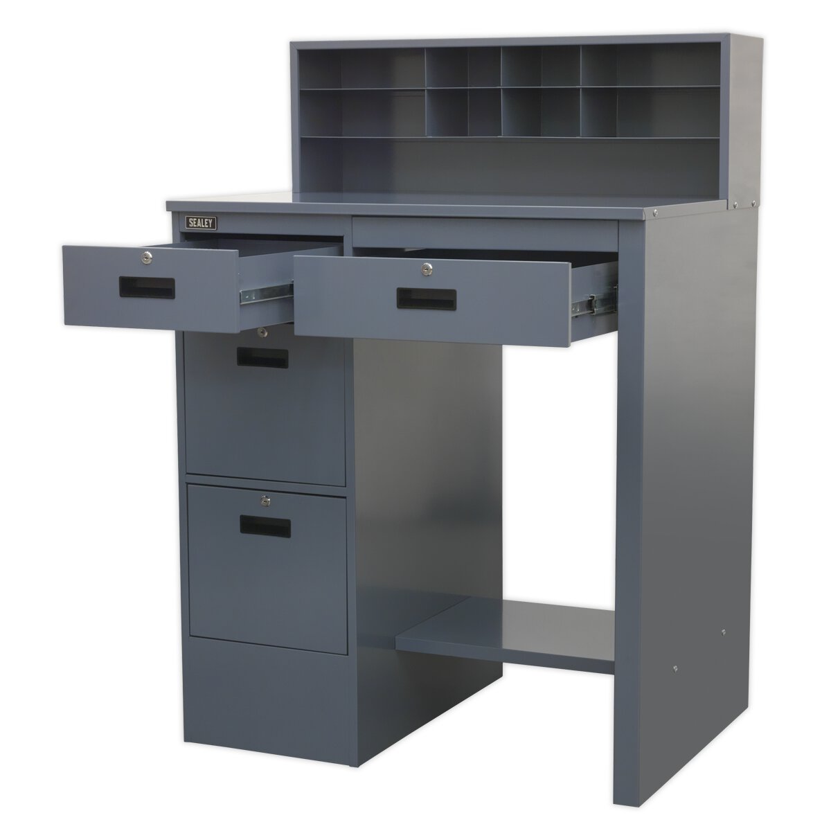 Industrial Workstation 4 Drawer - Grey | Building Materials Online