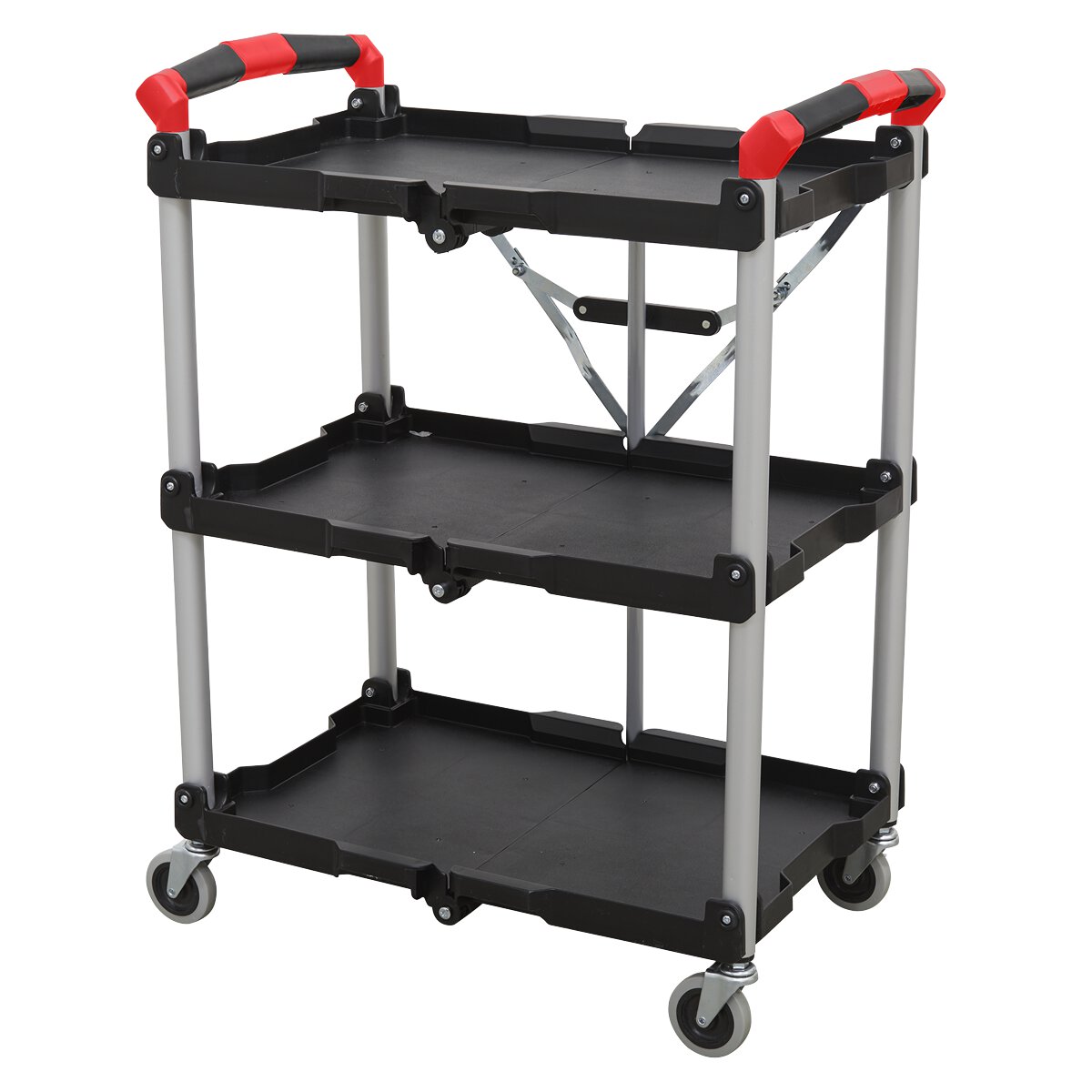 Folding Workshop Trolley 3-Level | Building Materials Online