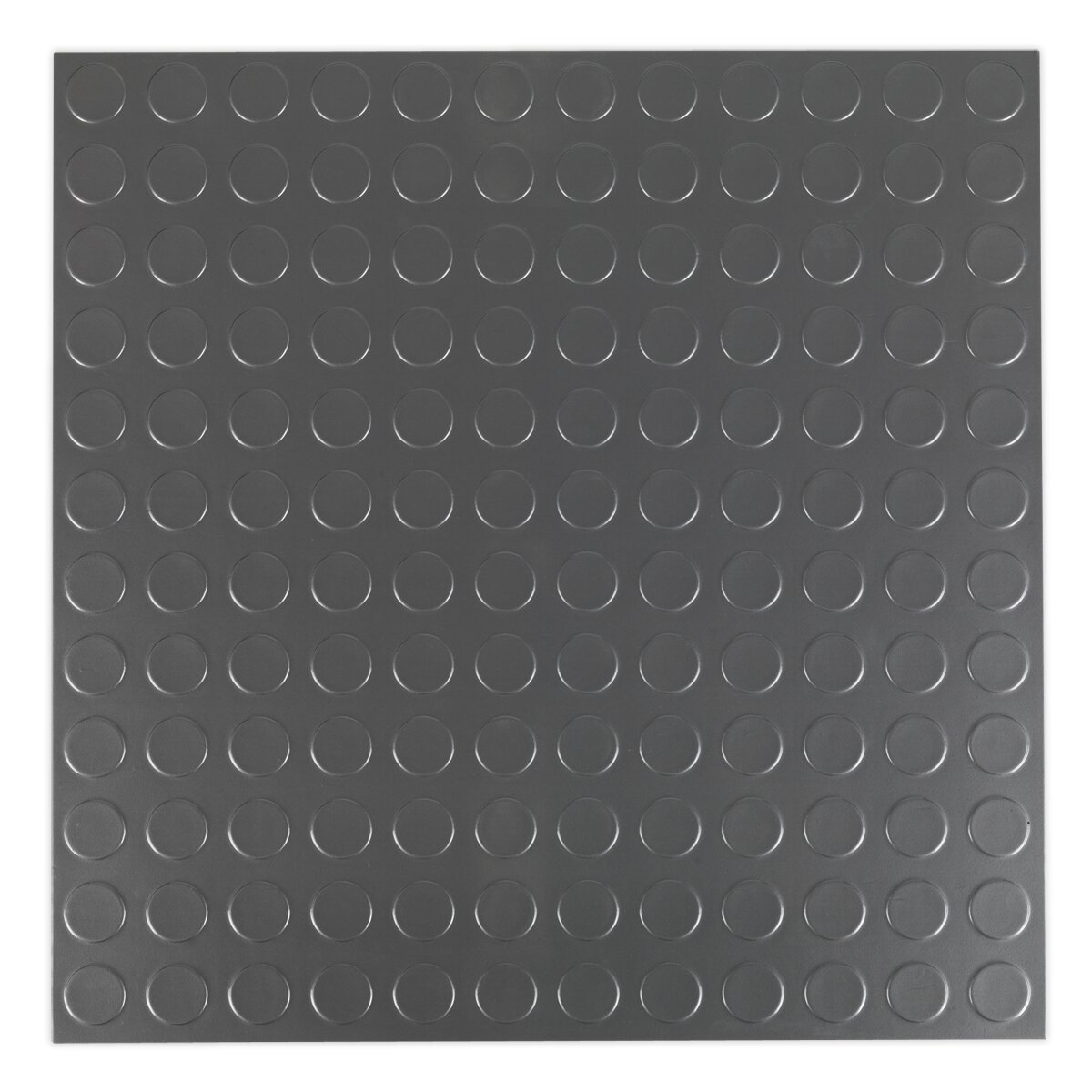 Vinyl Floor Tile with Peel & Stick Backing - Silver Coin Pack of 16 ...