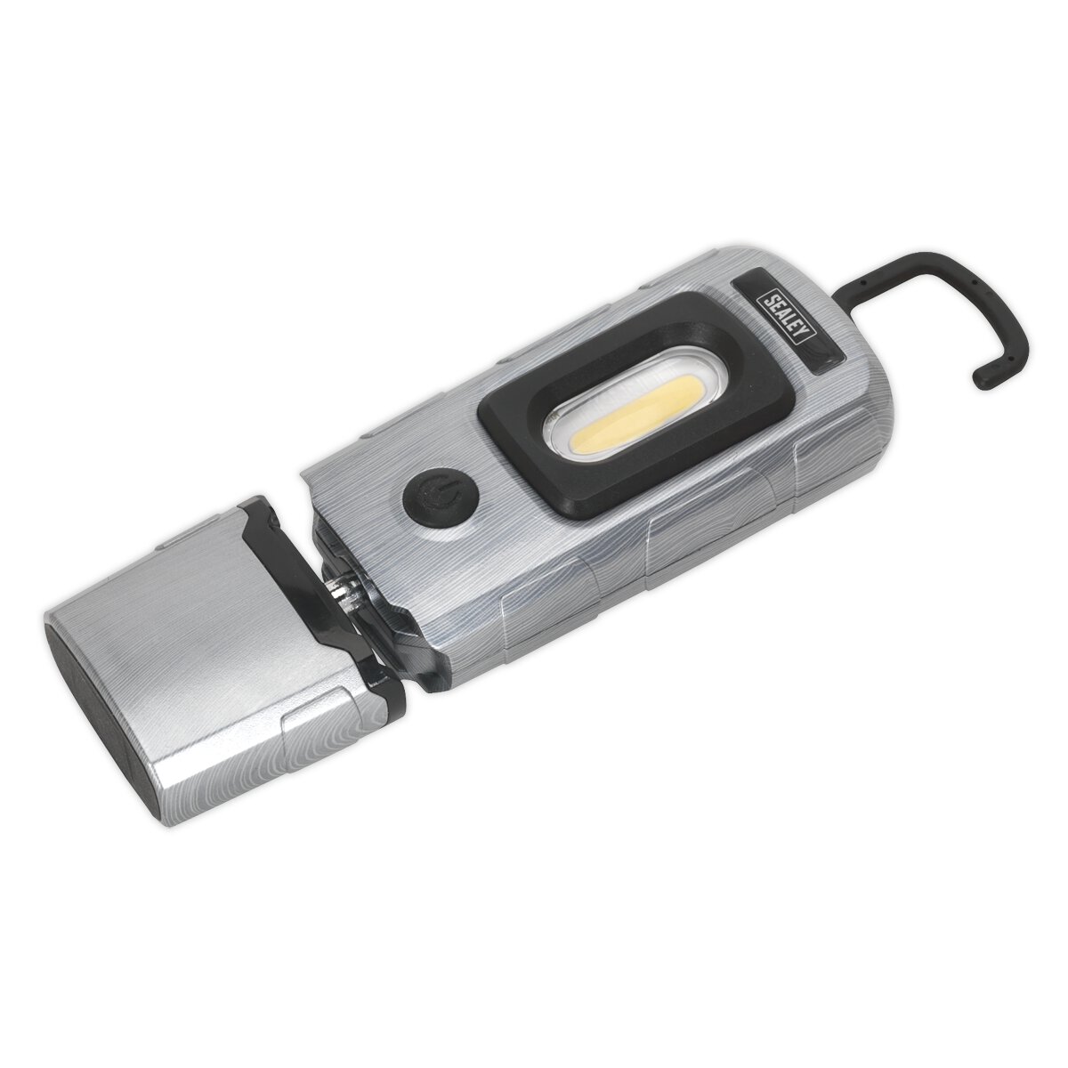 Rechargeable 360° Inspection Lamp 3W COB + 1W LED Brushed Aluminium ...