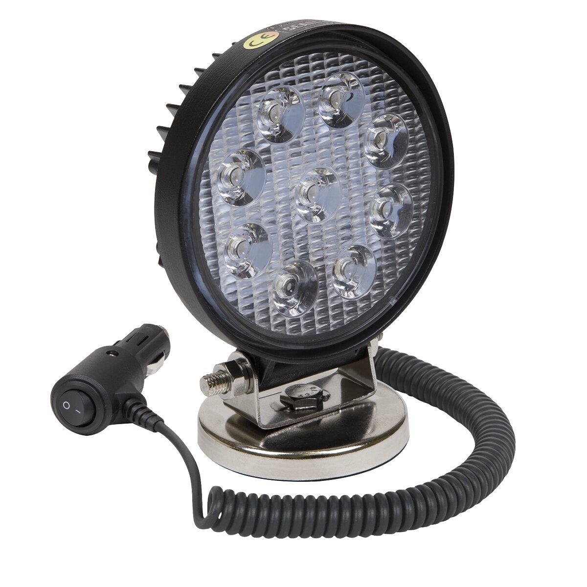 Round Work Light with Magnetic Base 27W LED | Building Materials Online