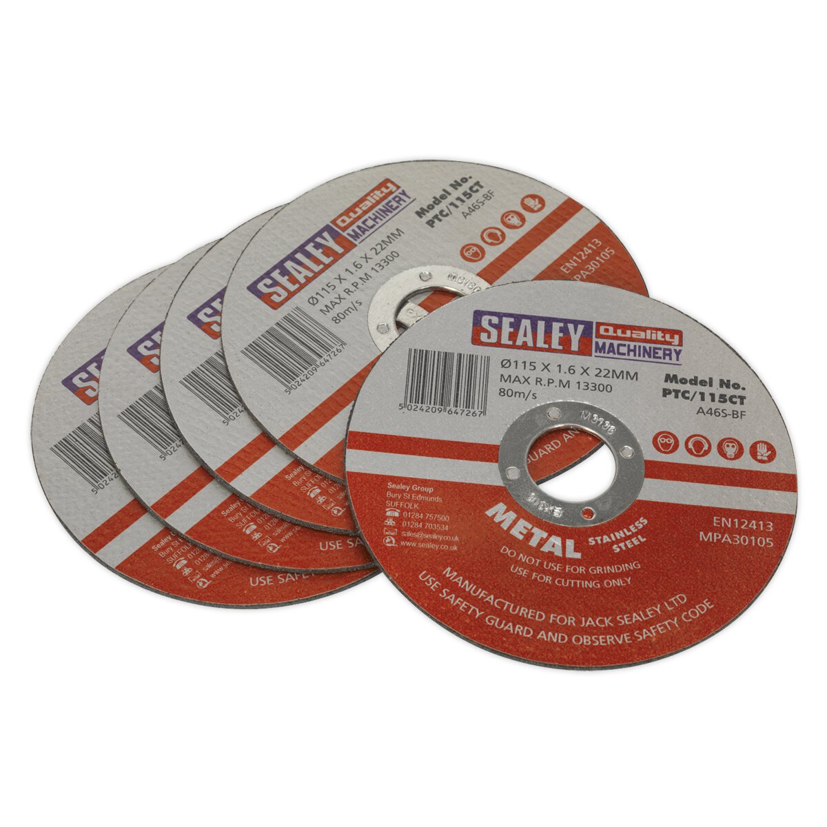 Cutting Disc Ø115 x 1.6mm 22mm Bore Pack of 5 | Building Materials Online