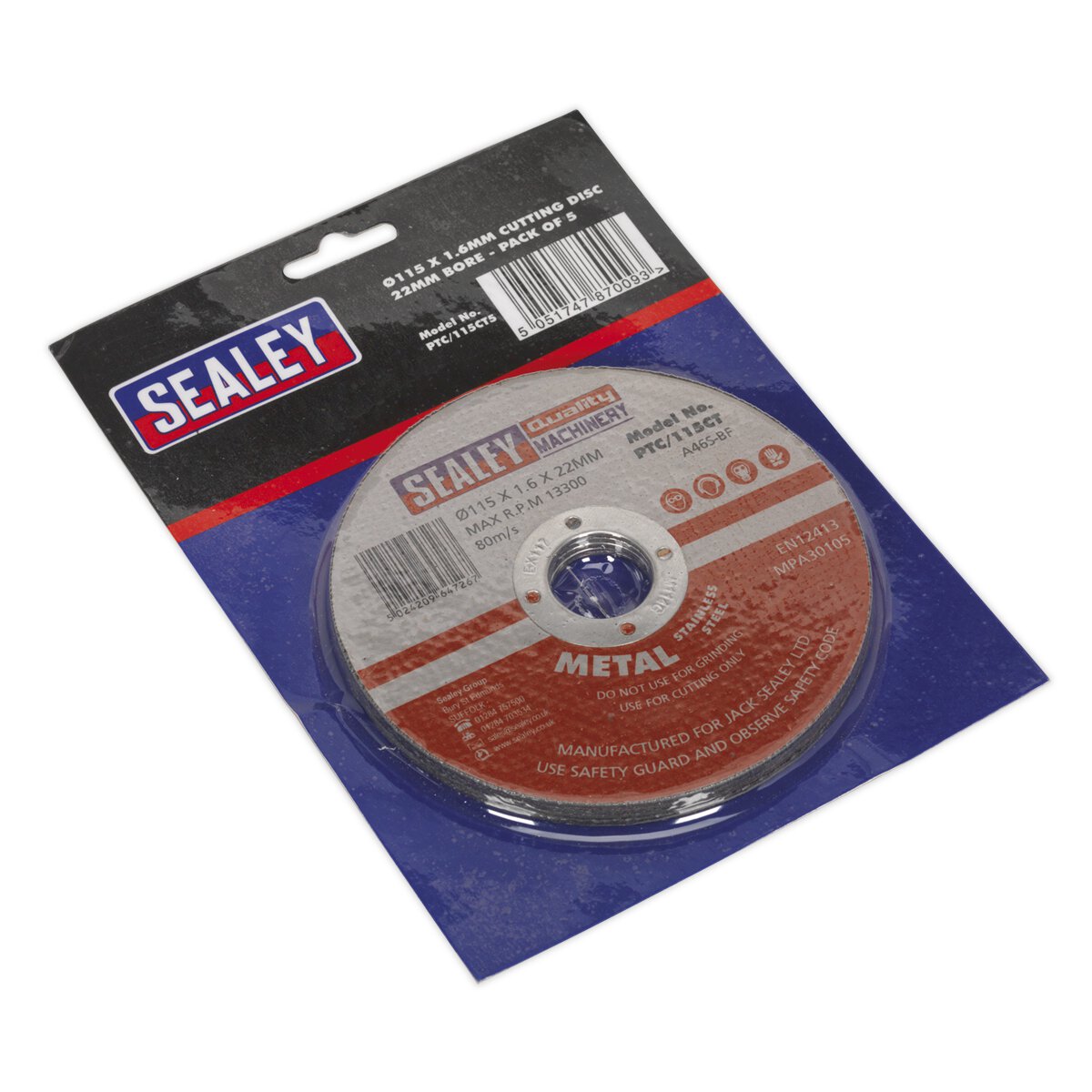 Cutting Disc Ø115 x 1.6mm 22mm Bore Pack of 5 | Building Materials Online