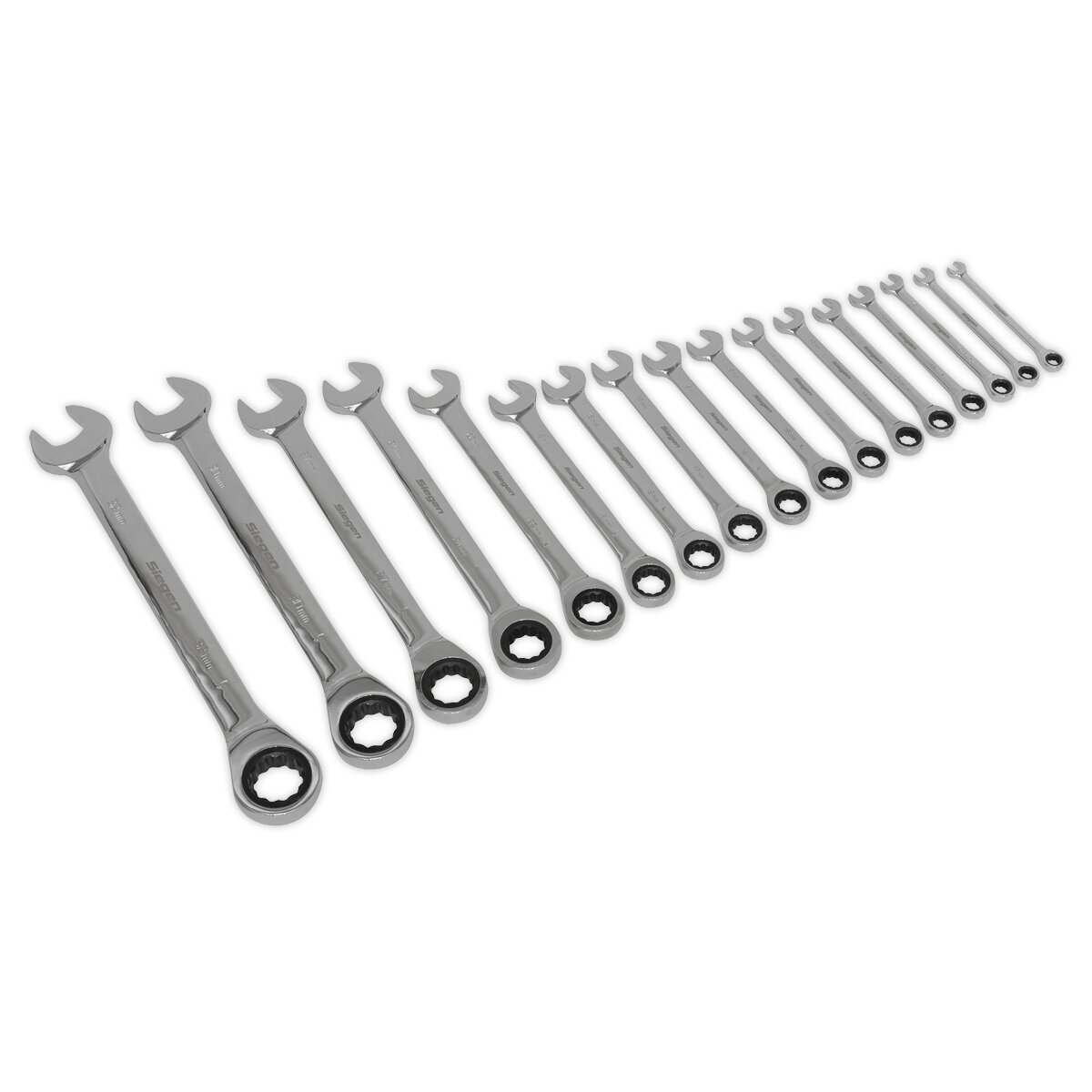 Combination Ratchet Spanner Set 17pc Metric | Building Materials Online