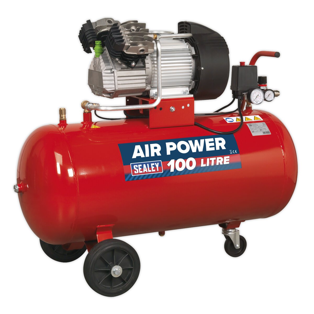 Compressor 100L V-Twin Direct Drive 3hp | Building Materials Online