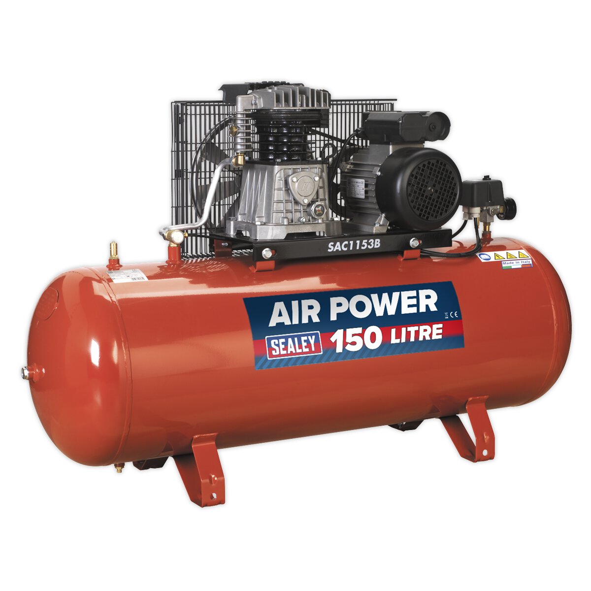 Compressor 150L Belt Drive 3hp with Cast Cylinders | Building Materials ...