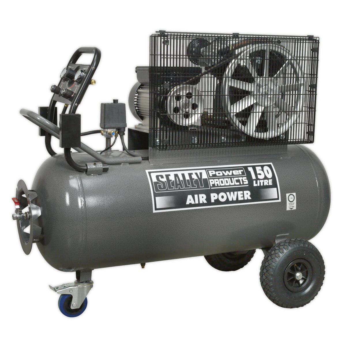Compressor 150L Belt Drive 3hp with Front Control Panel | Building ...