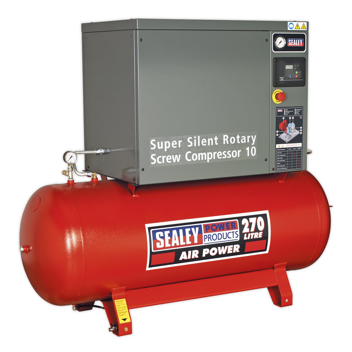 Screw Compressor 270L 10hp 3ph Low Noise | Building Materials Online