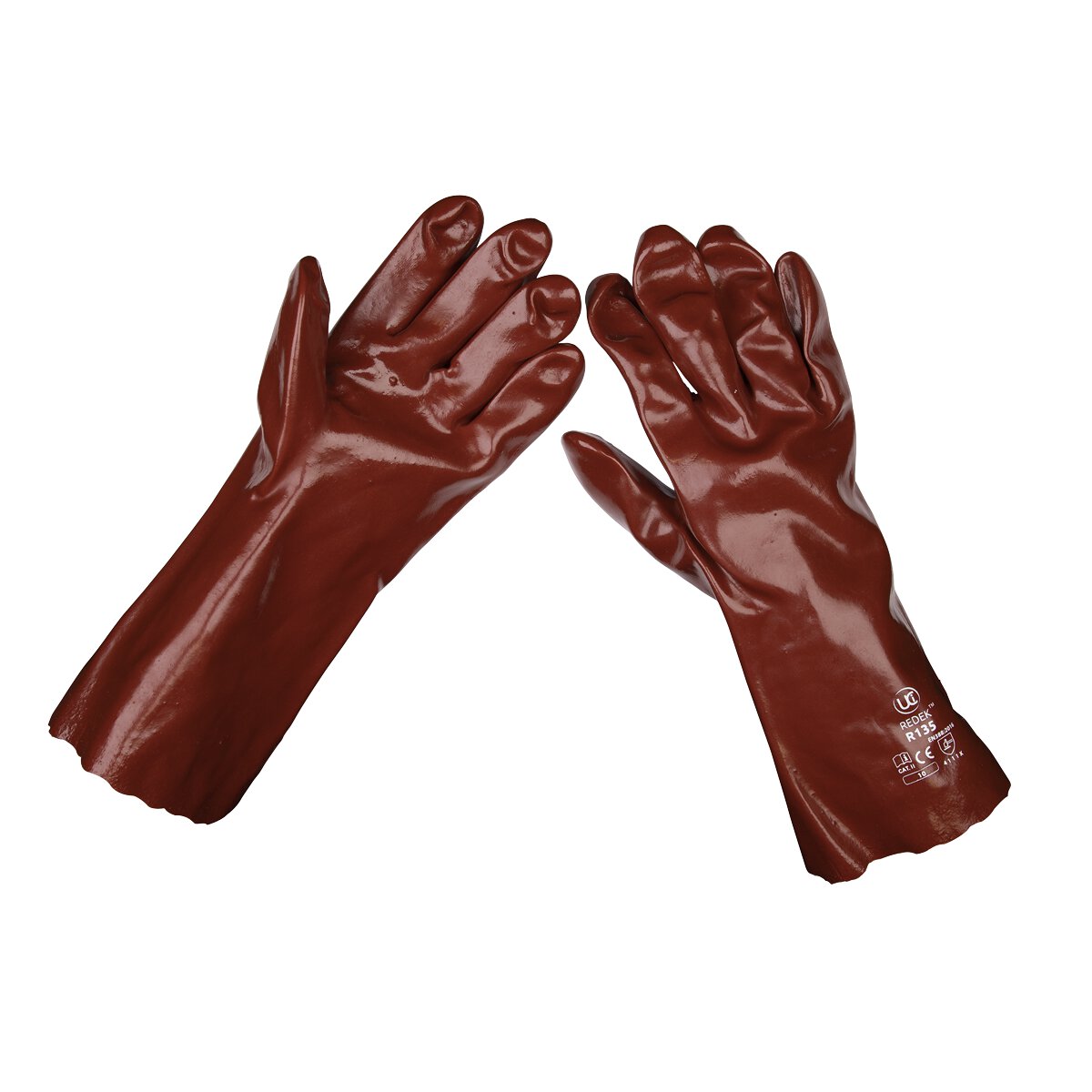 General Purpose PVC Gauntlets 355mm Cuffed Pair | Building Materials Online
