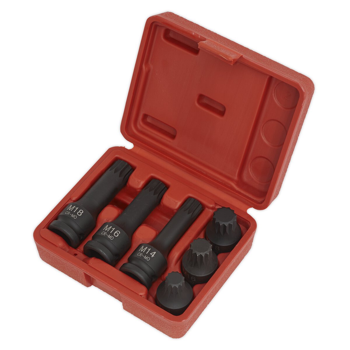 Impact Spline Socket Bit Set 6pc 1/2"Sq Drive | Building Materials Online