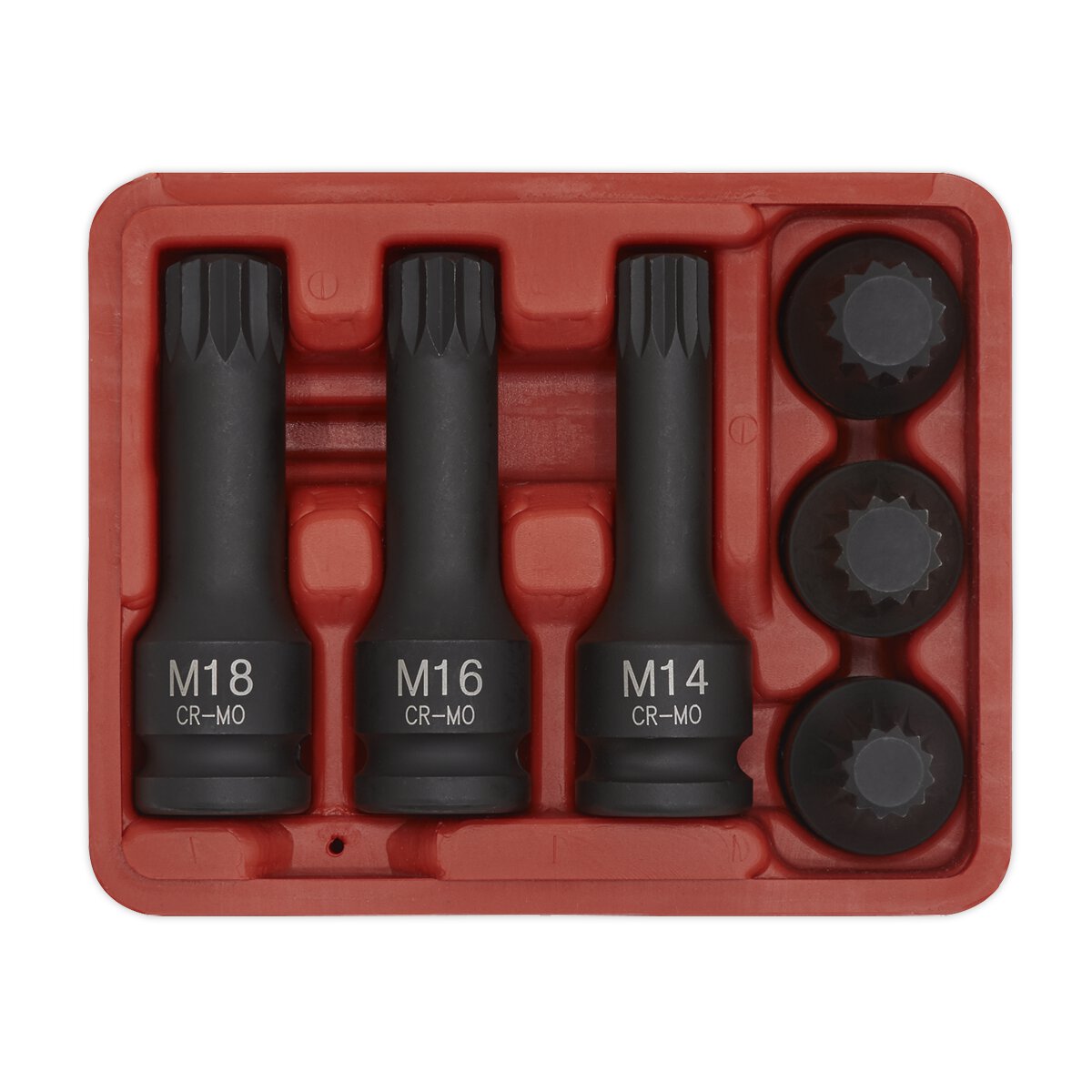 Impact Spline Socket Bit Set 6pc 1/2"Sq Drive | Building Materials Online