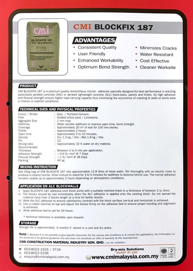 CMI Blockfix 187 | Building Materials Online