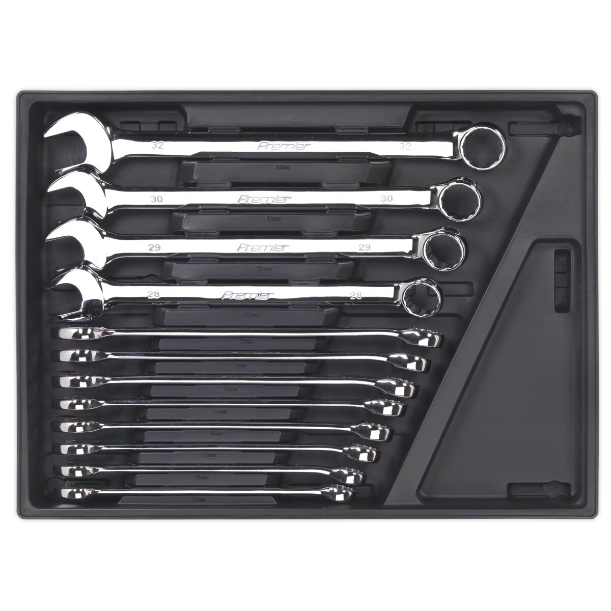 Tool Tray with Combination Spanner Set 12pc - Metric | Building ...
