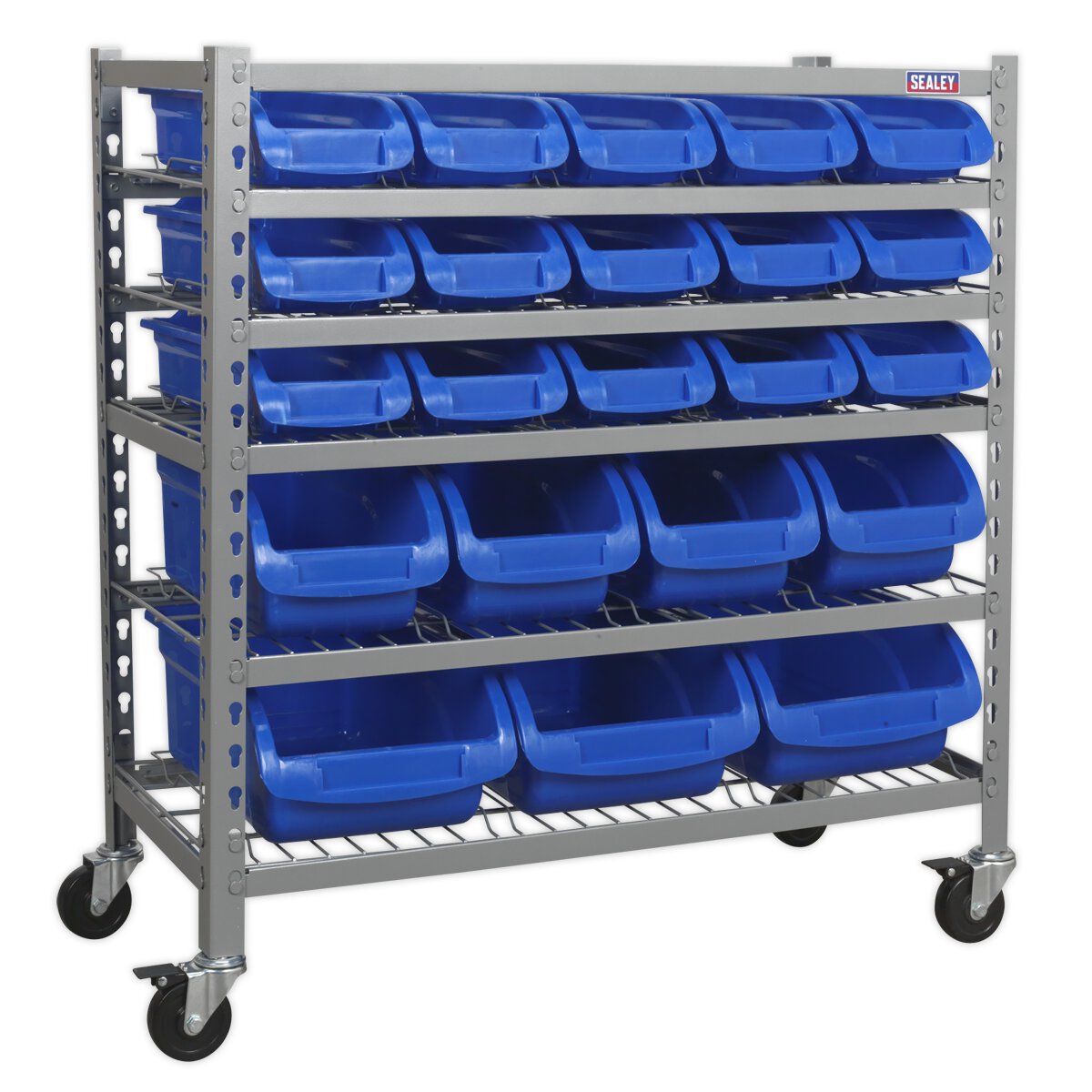 Mobile Bin Storage System 22 Bins | Building Materials Online