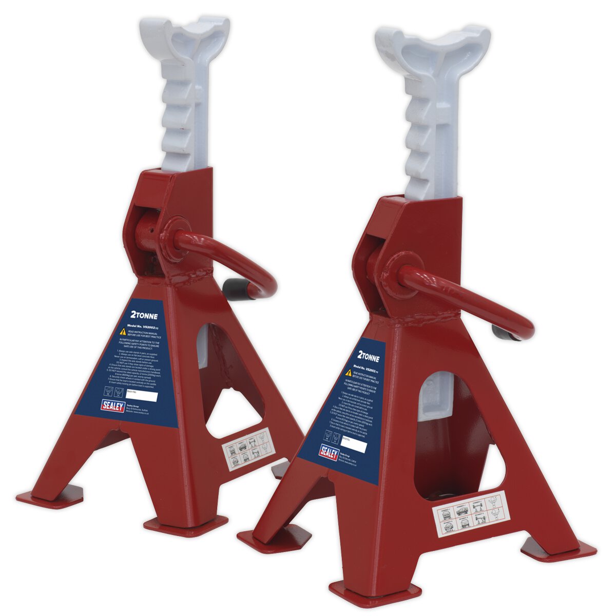 Axle Stands (Pair) 2tonne Capacity per Stand Ratchet Type | Building ...