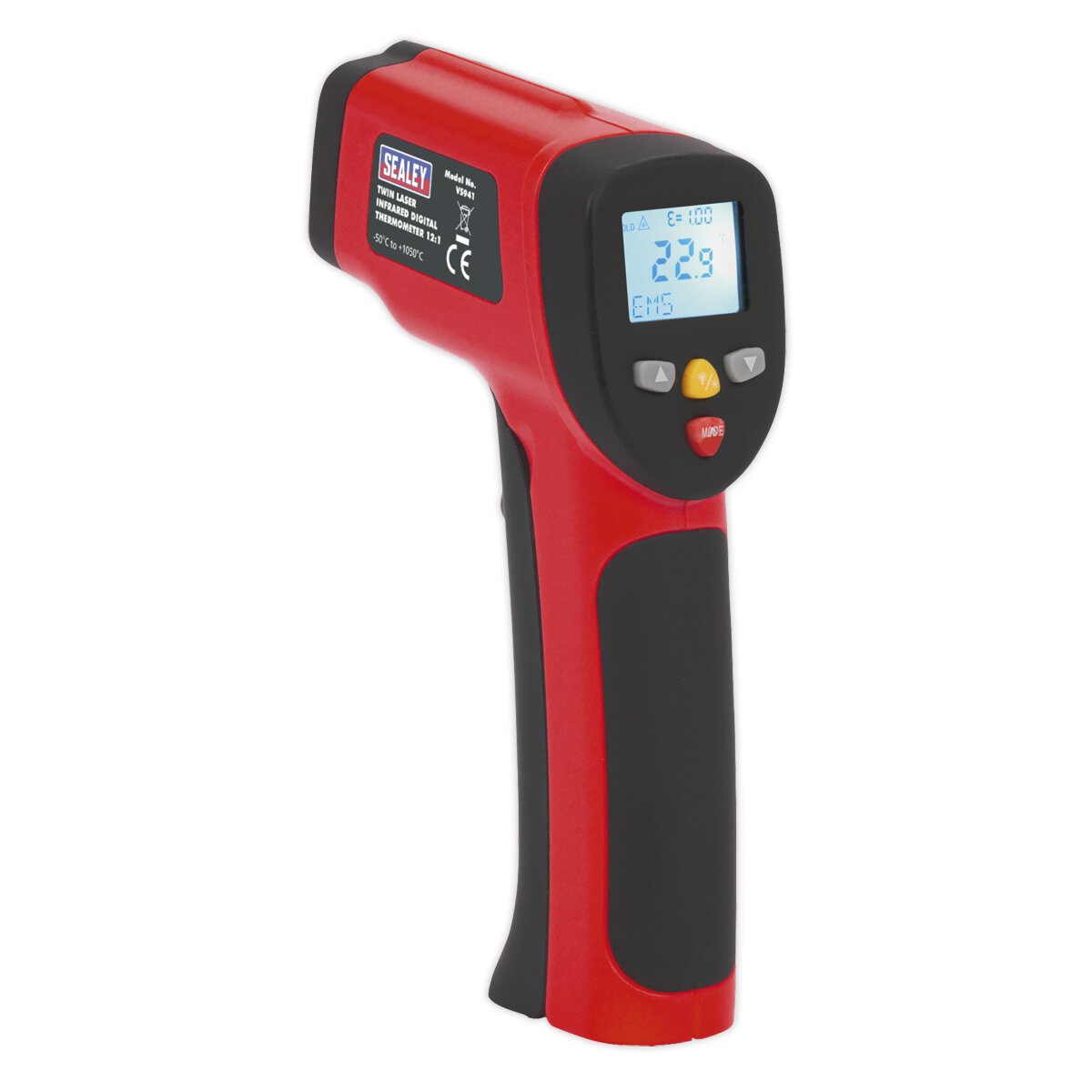 Infrared Twin-Spot Laser Digital Thermometer 12:1 High Temperature ...