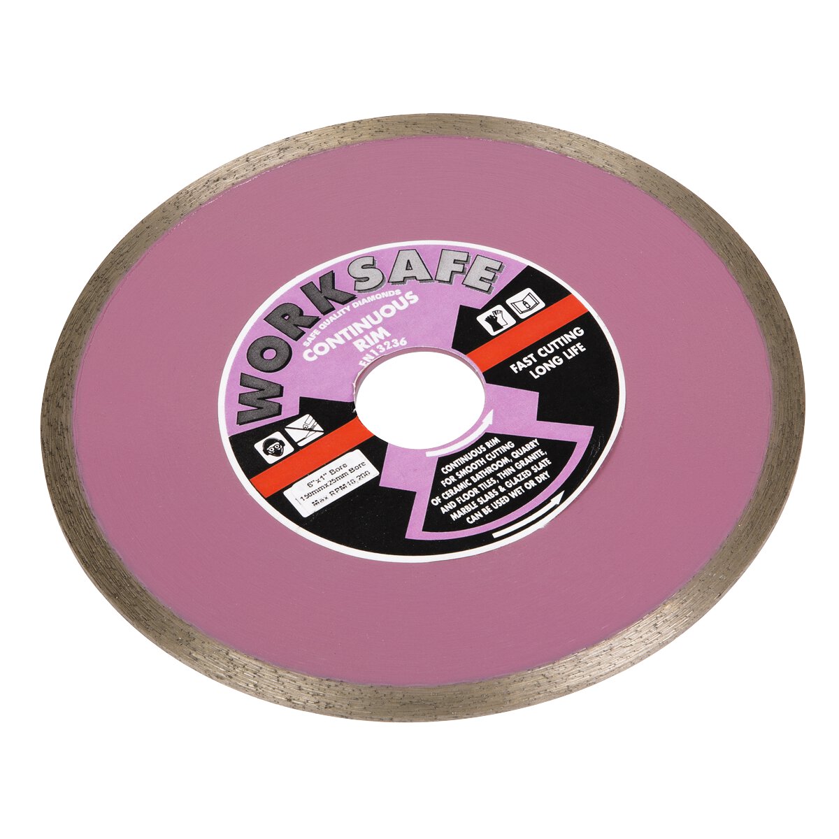 Continuous Rim Diamond Blade Ø150 x 22mm | Building Materials Online